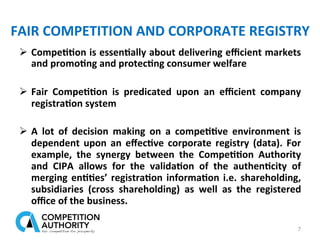 Corporate regsitries investor protection and fair competition | PPT
