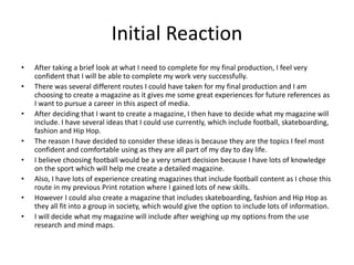 1. initial plans | PPT