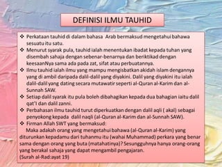 1. asas pengenalan ilmu tauhid | PPTX