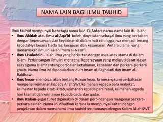 1. asas pengenalan ilmu tauhid | PPTX