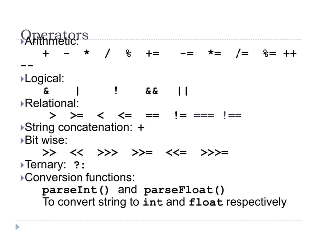 1. java script language fundamentals | PPT