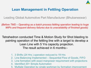 Manufacturing Excellence Case Studies By Tetrahedron | PPTX