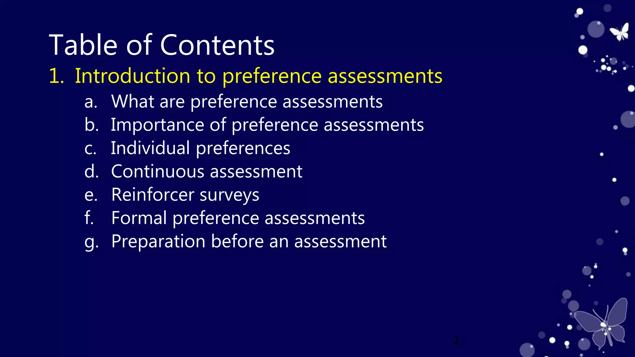 1. introduction what are preference assessments | PPTX