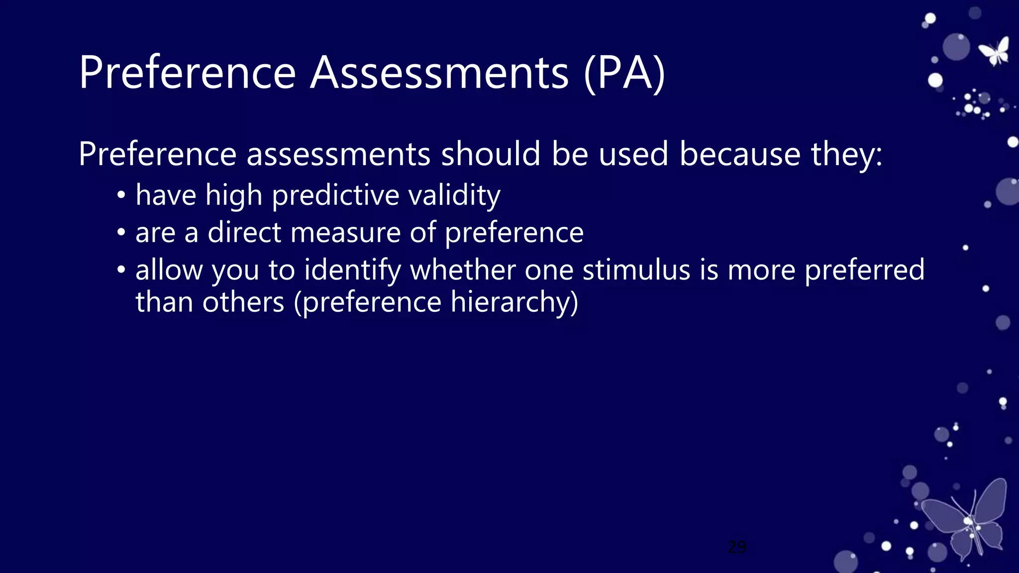 1. introduction what are preference assessments | PPTX