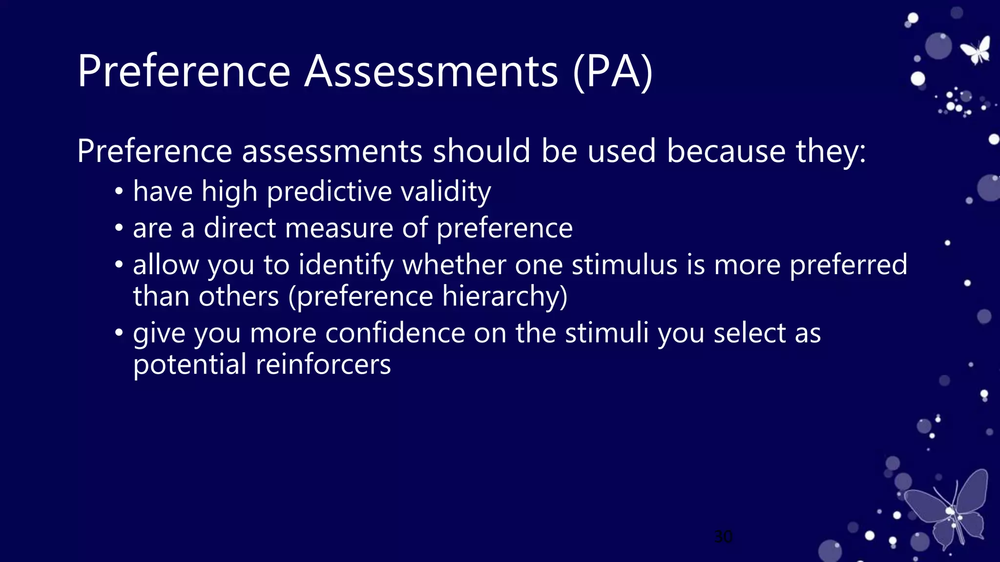 1. introduction what are preference assessments | PPTX