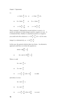 1.trigonometry Further Mathematics Zimbabwe Zimsec Cambridge | PDF