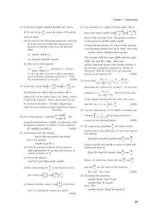 1.trigonometry Further Mathematics Zimbabwe Zimsec Cambridge | PDF