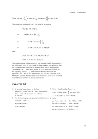 1.trigonometry Further Mathematics Zimbabwe Zimsec Cambridge | PDF