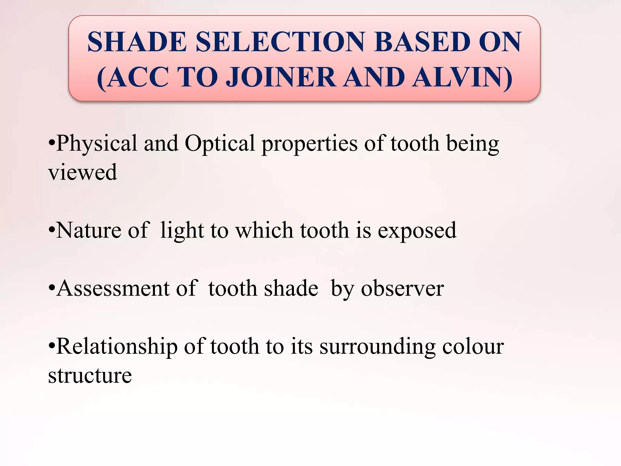 Shade selection | PPTX