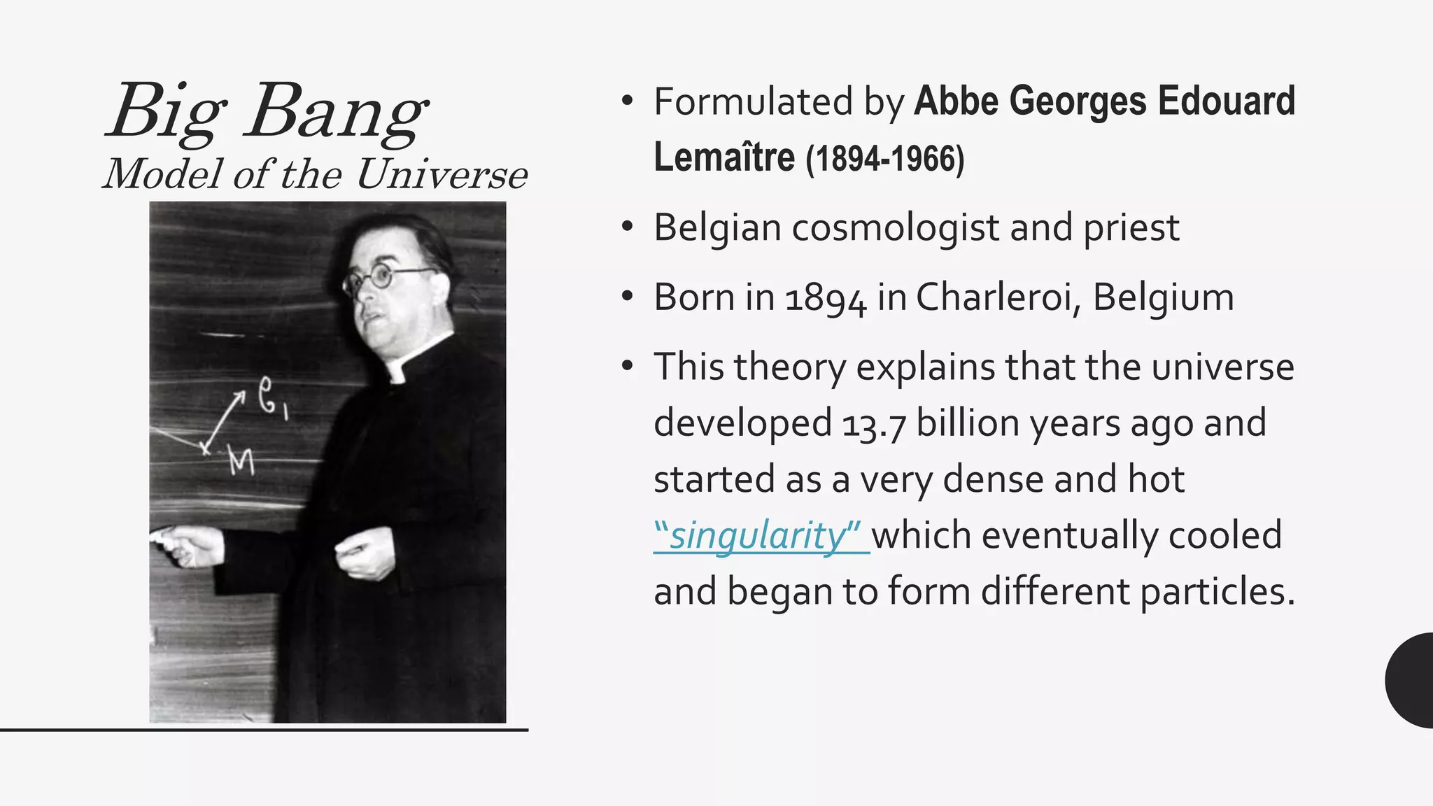 Theories on the origin of the Universe. | PPTX