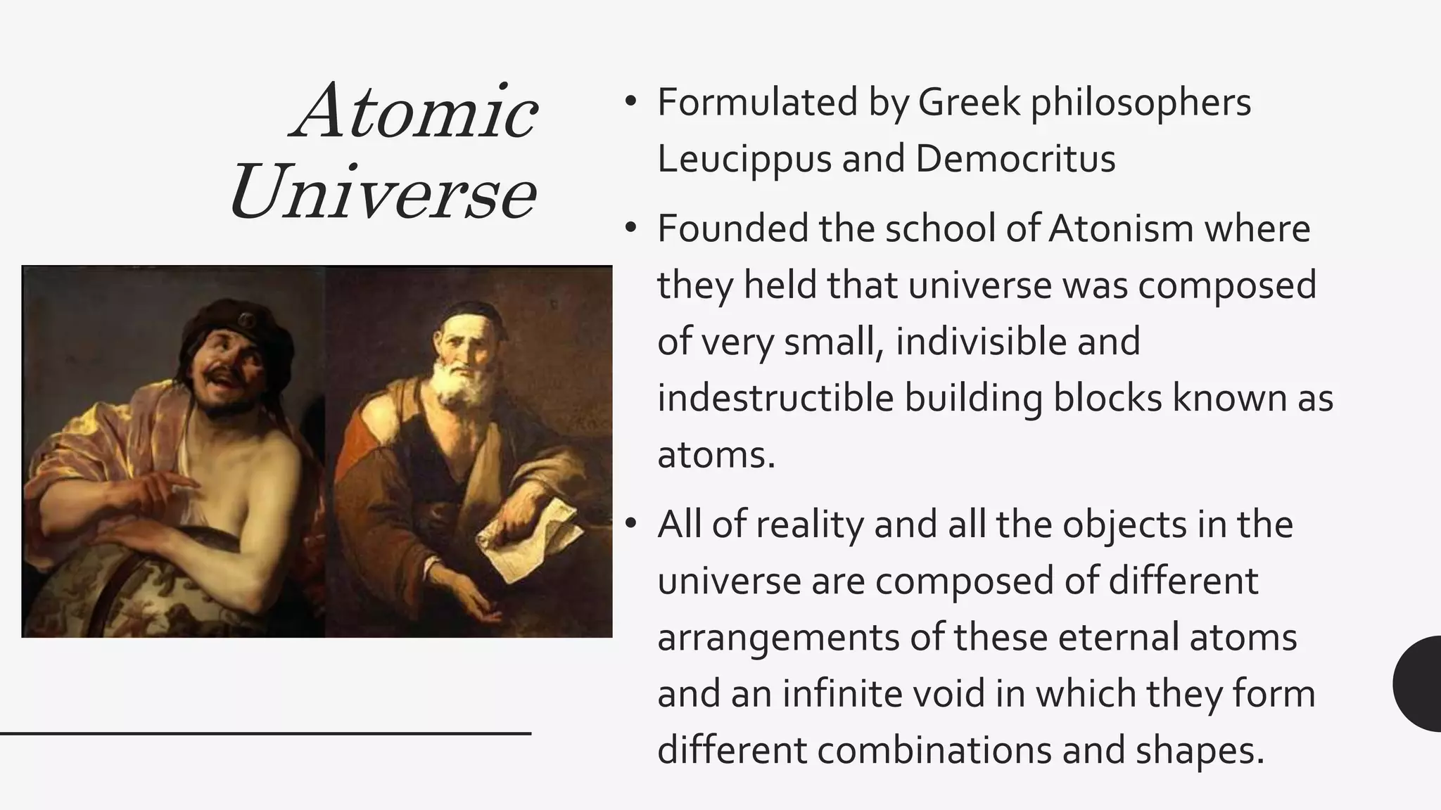 Theories on the origin of the Universe. | PPTX