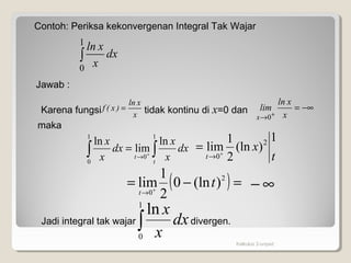 Integral Tak Wajar ( Kalkulus 2 ) | PPS