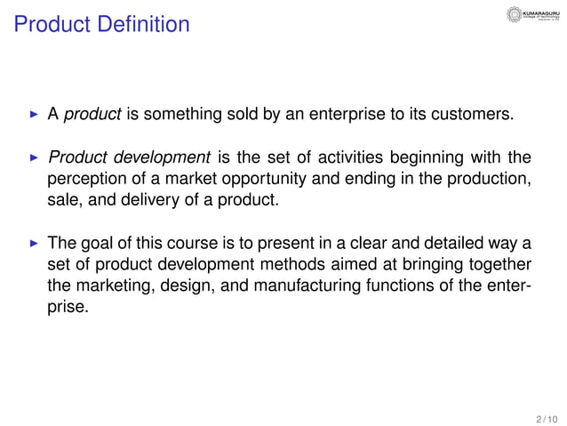 Product Design and Development | PPT