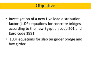 LIVE LOAD DISTRIBUTION FACTORS FOR CONCRETE BRIDGES SUITABLE FOR ECP ...