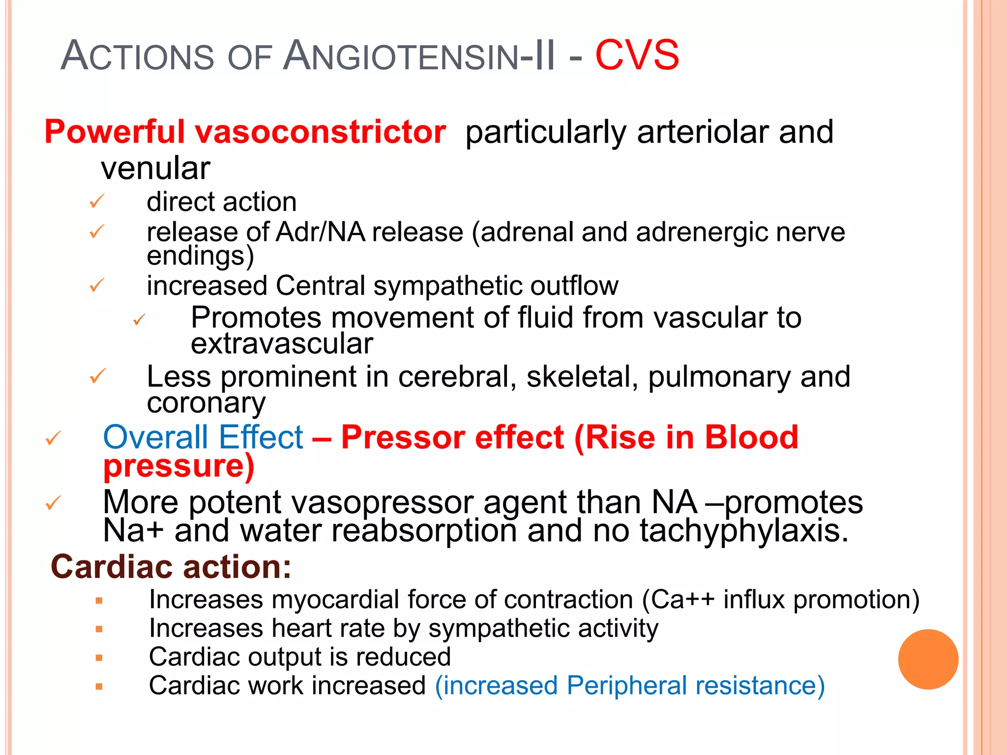 Electrophysiology of Heart & Drugs Affecting Renin Angiotensin System ...