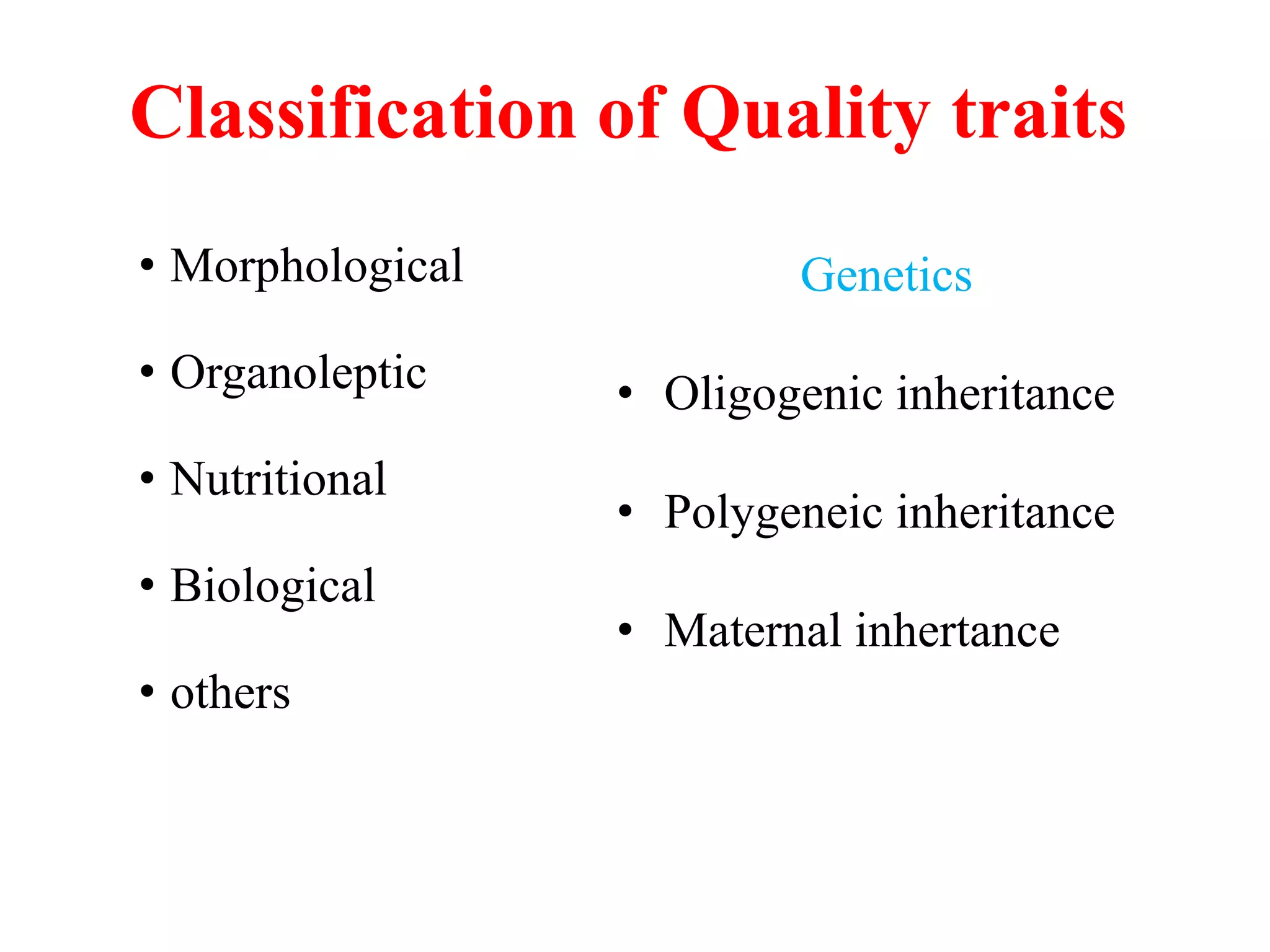 BREEDING FOR QUALITY TRAITS IN VEGETABLE CROPS | PPTX