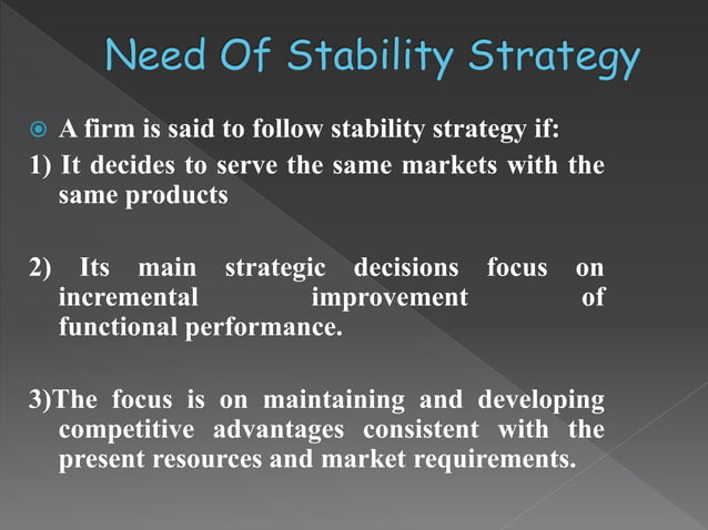 Stability | PPTX | Business | Business and Finance