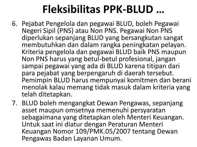 Ketentuan Penerapan BLU-BLUD_ Materi Workshop "Penyusunan RENCANA ...