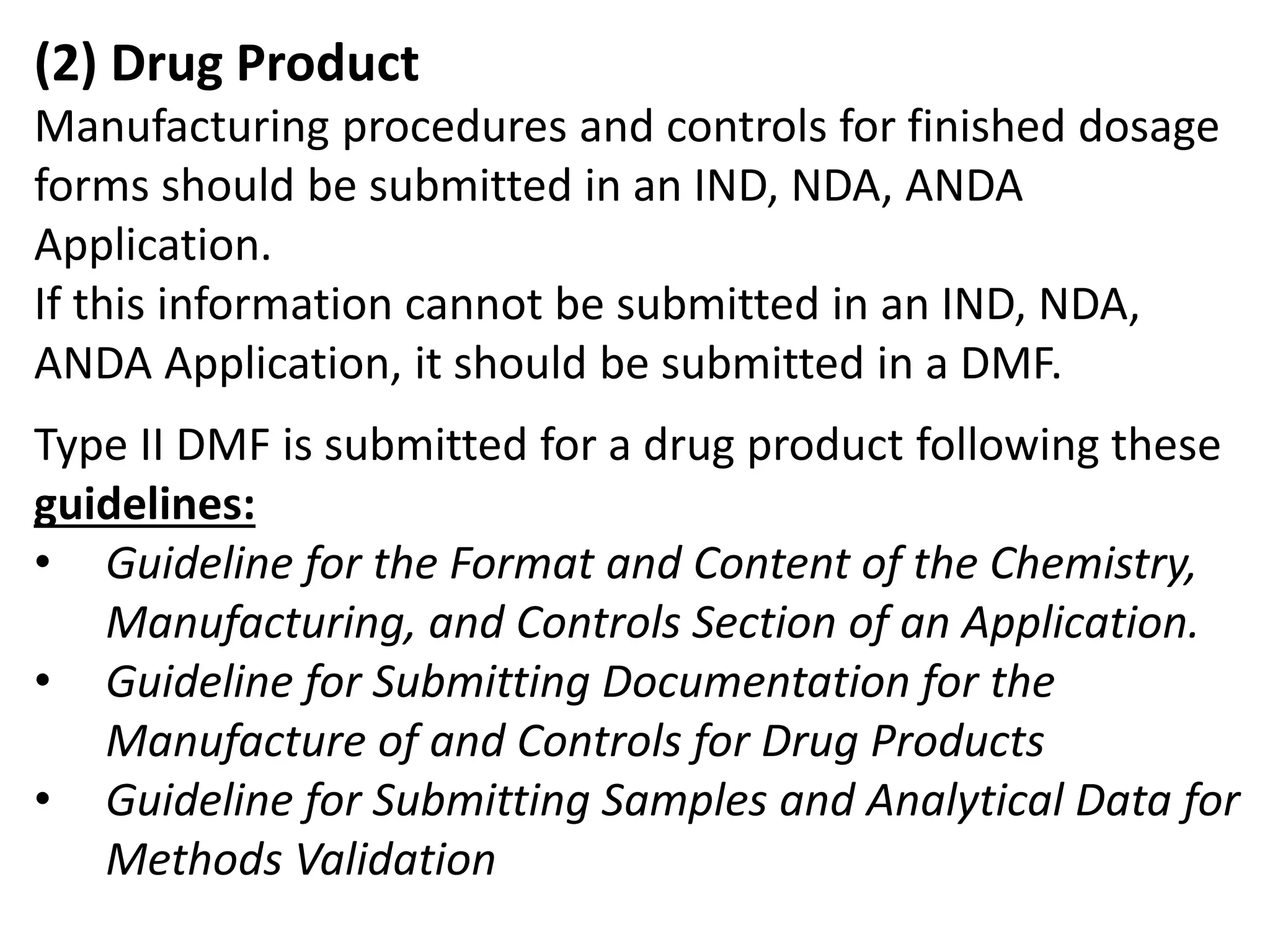 Drug Master File submissions | PPTX