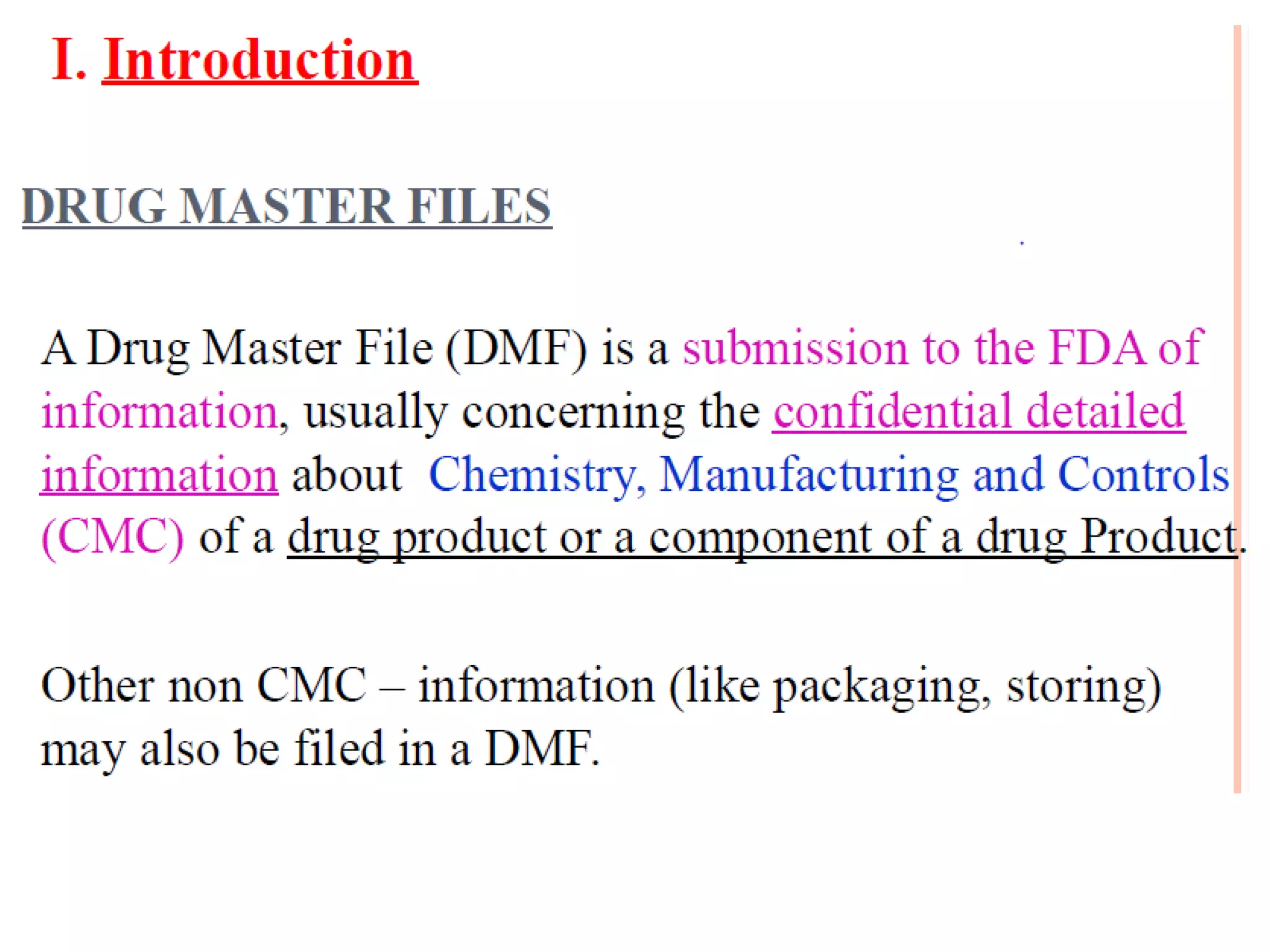 Drug Master File submissions | PPTX