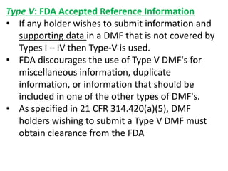 Drug Master File submissions | PPTX
