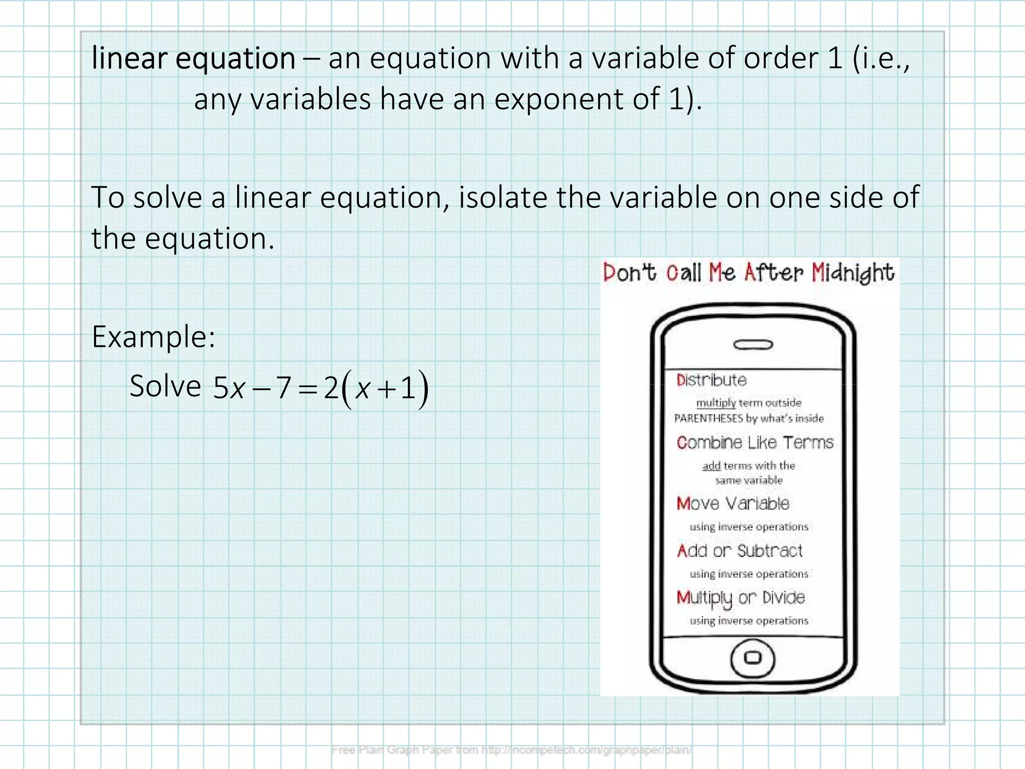 1.1 Linear and Literal Equations | PDF