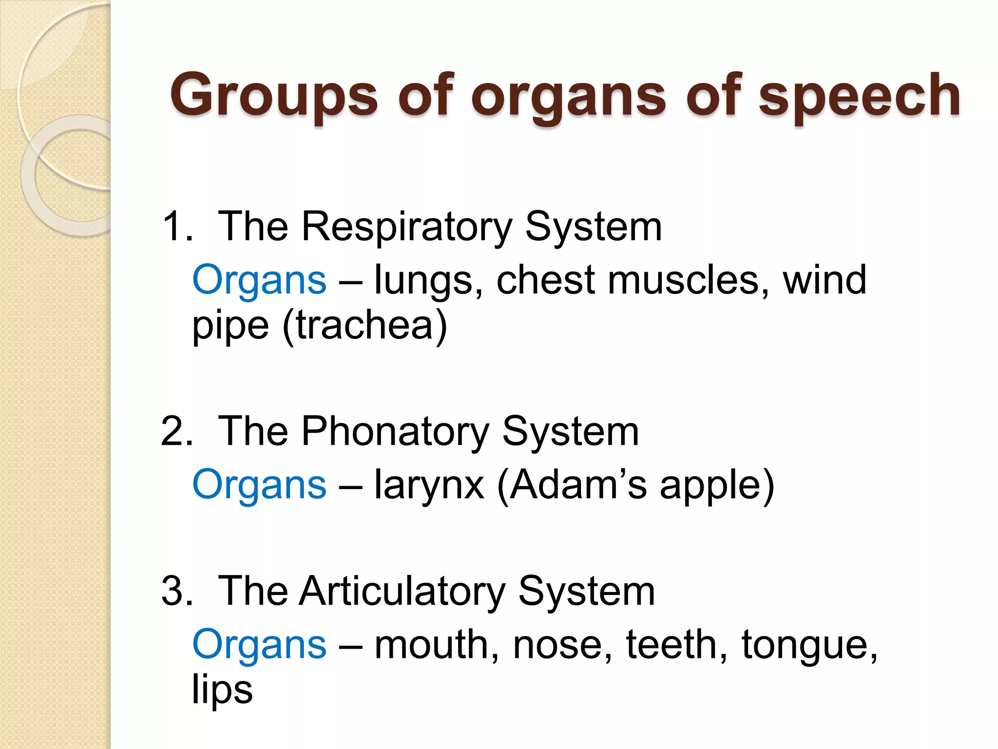1. speech organs and their role | PPTX