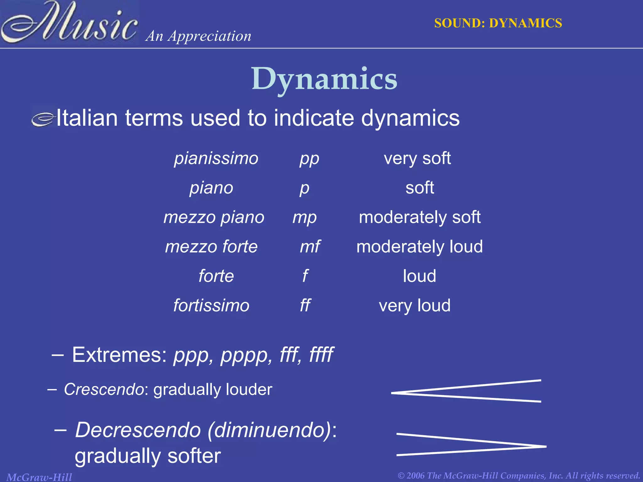 Music: An Appreciation- Elements of Music | PPS