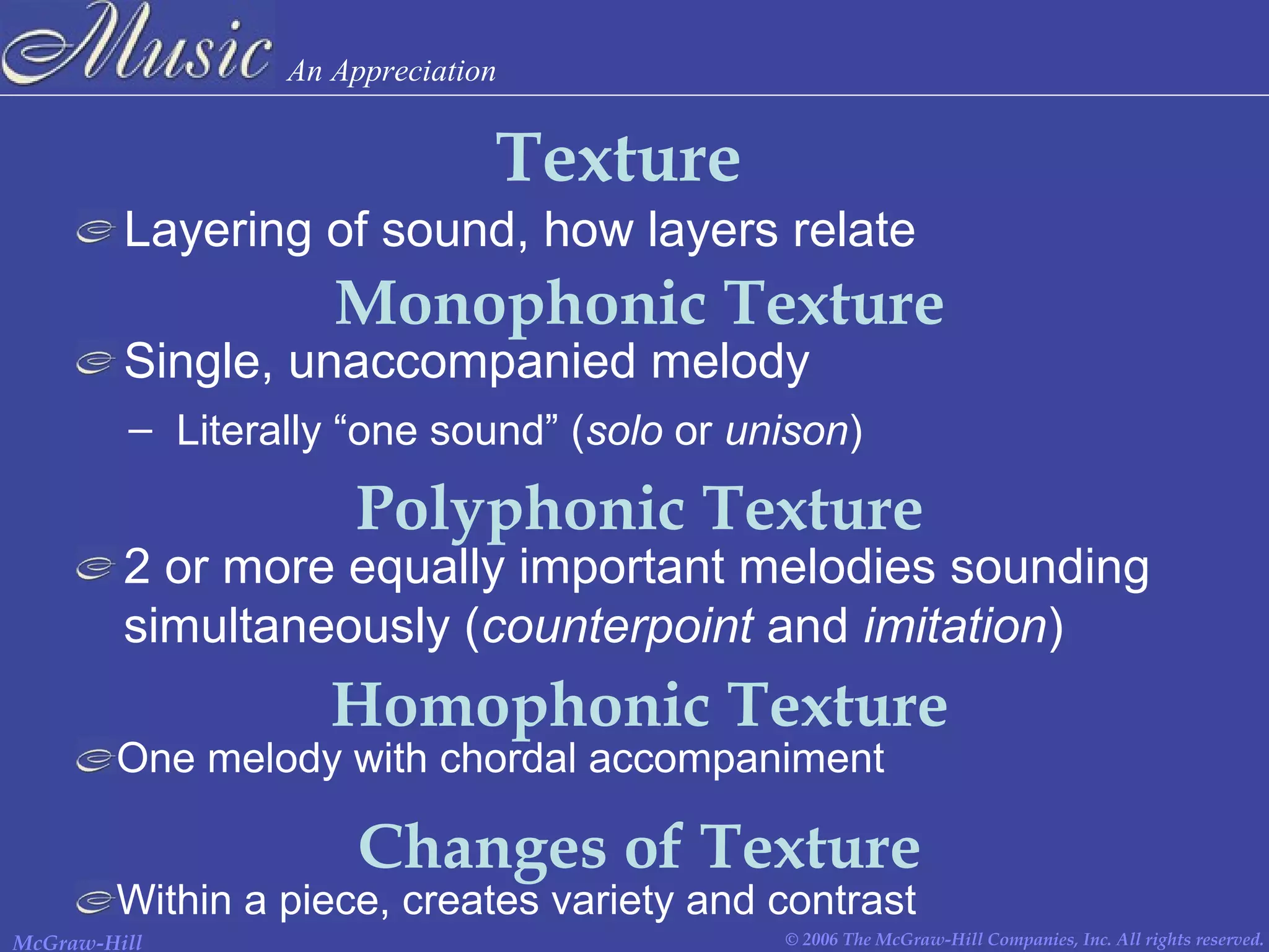 Music: An Appreciation- Elements of Music | PPS