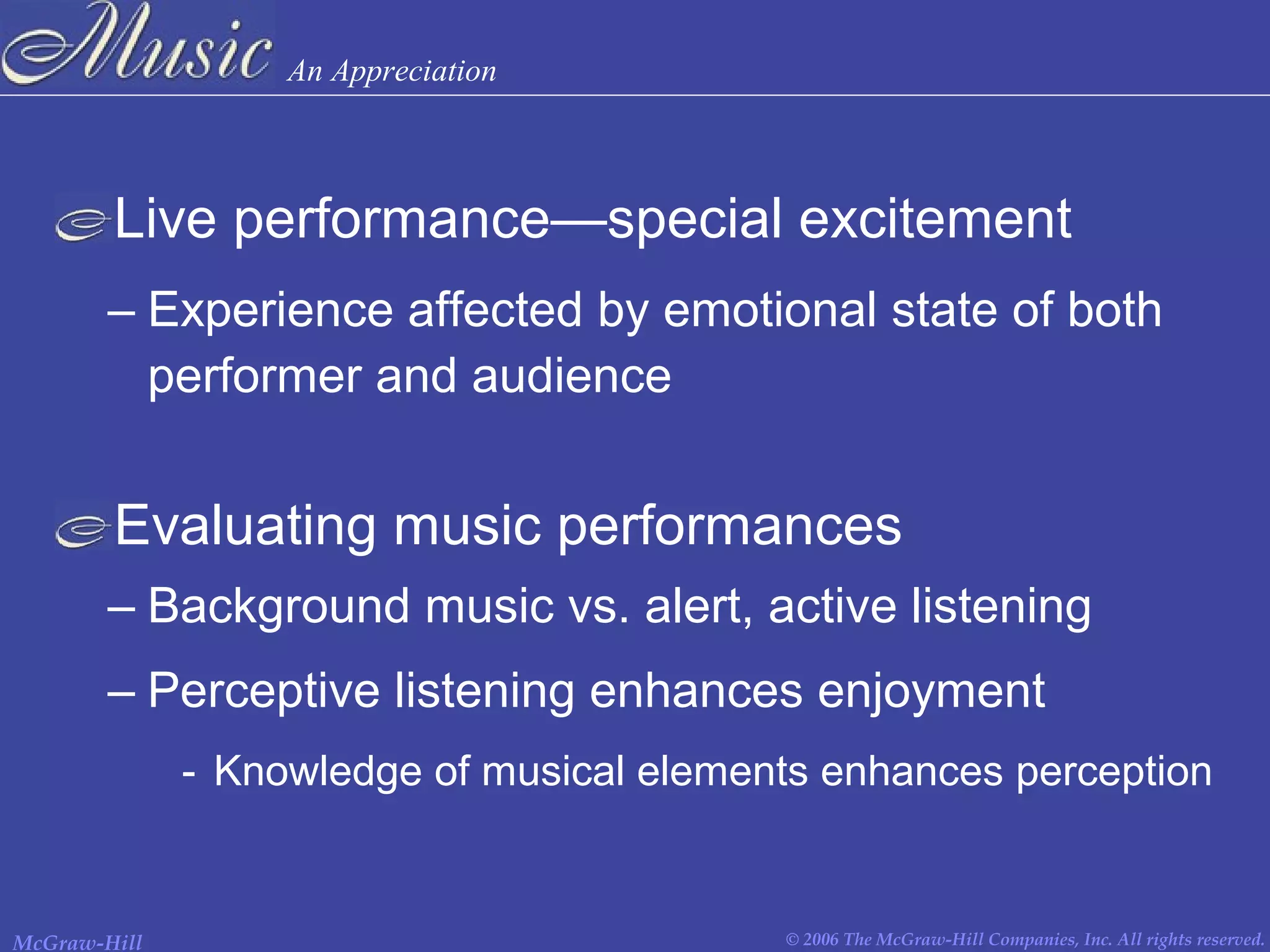 Music: An Appreciation- Elements of Music | PPS