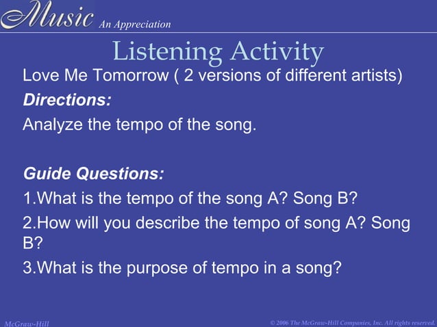 Music: An Appreciation- Elements of Music | PPS