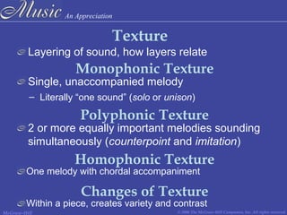 Music: An Appreciation- Elements of Music | PPS