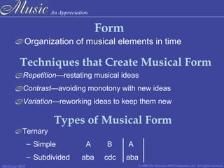 Music: An Appreciation- Elements of Music | PPS