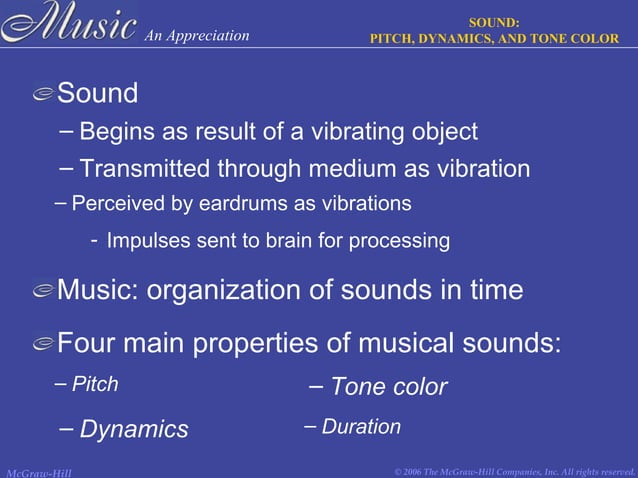 Music: An Appreciation- Elements of Music | PPS