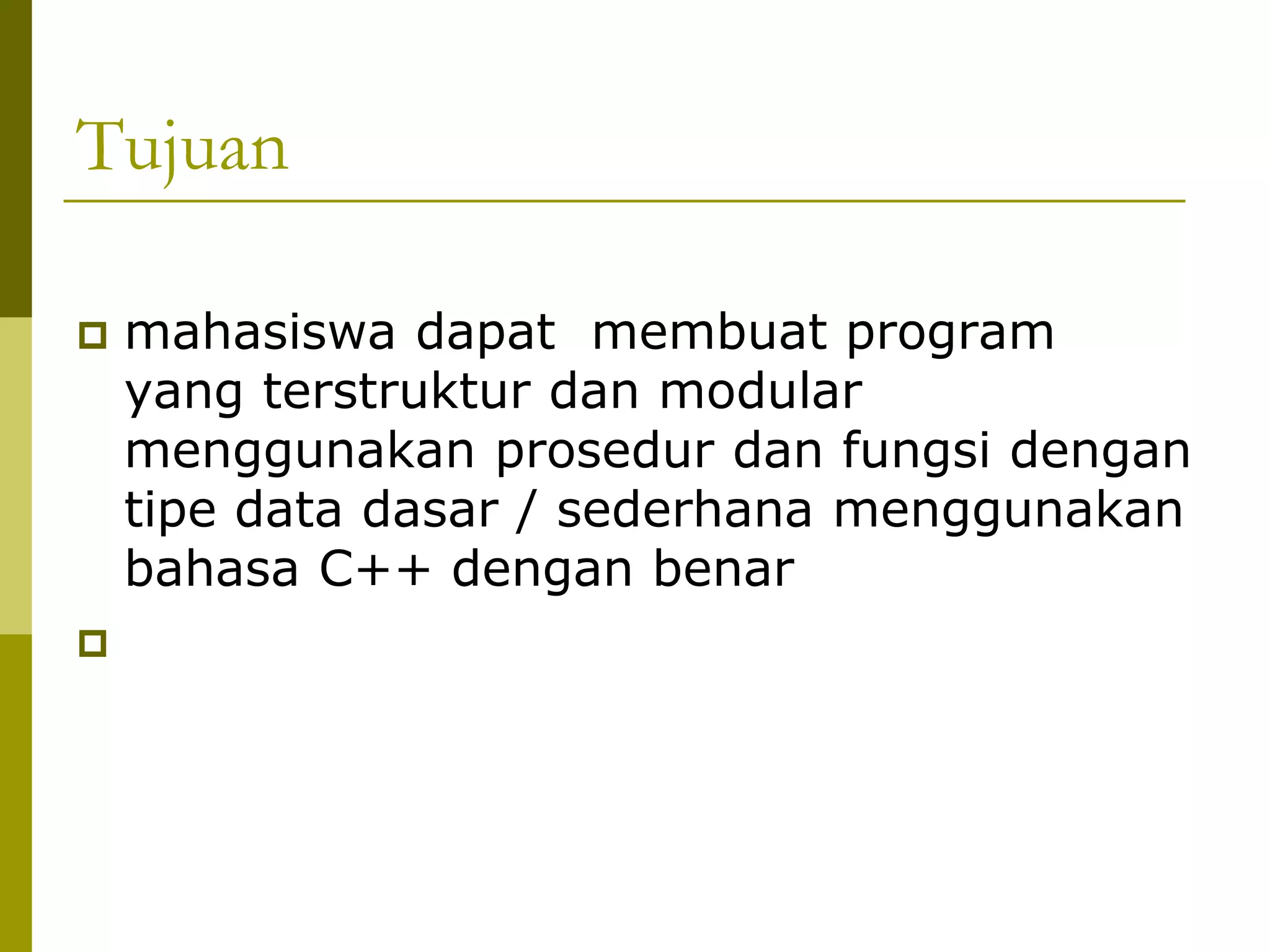 1. Algoritma, Struktur Data dan Pemrograman Terstruktur | PDF