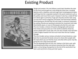 1. research zine | PPTX | Music | Entertainment