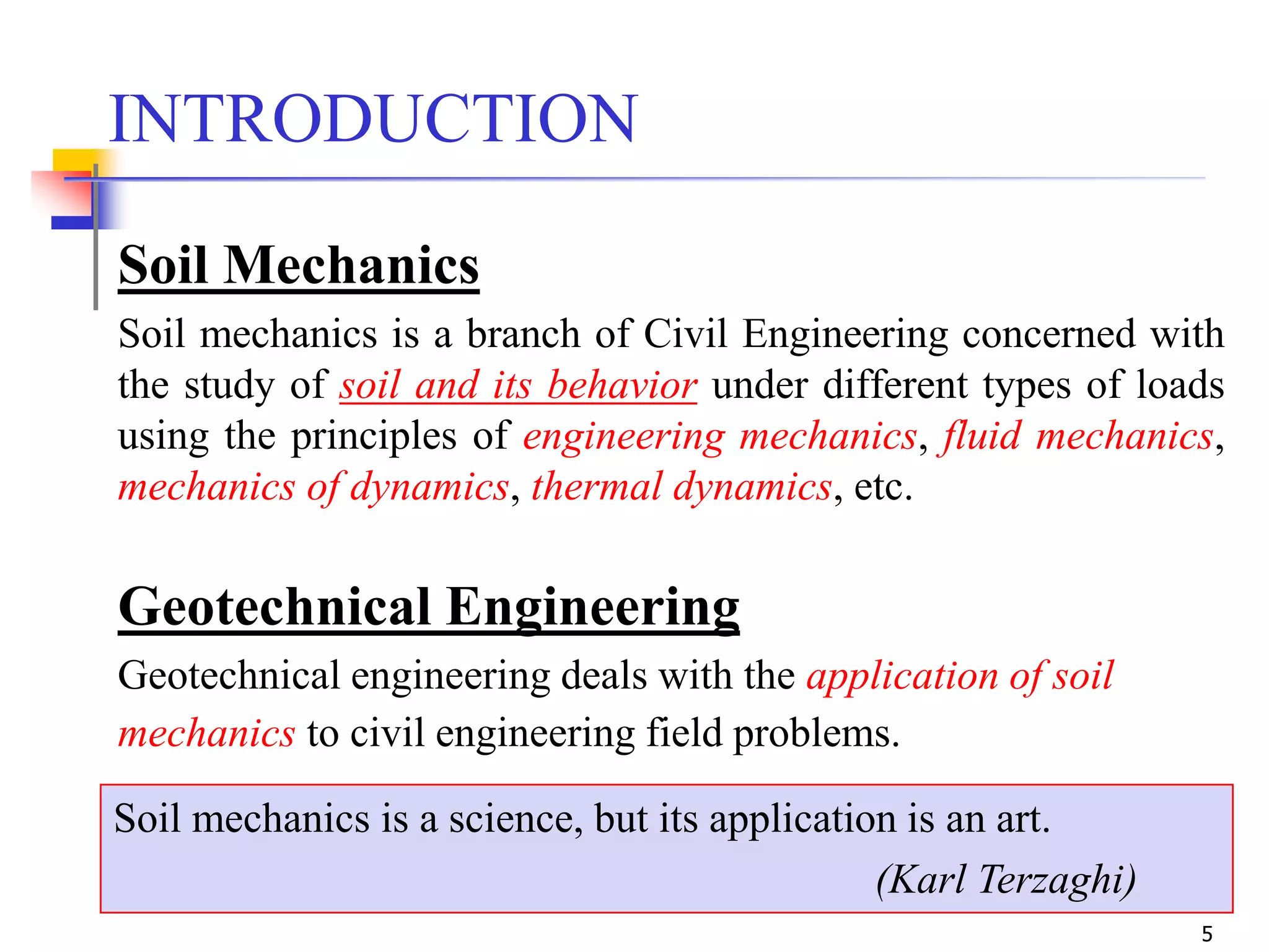 Geotechnical Engineering-I [Lec #1: Introduction] | PPSX