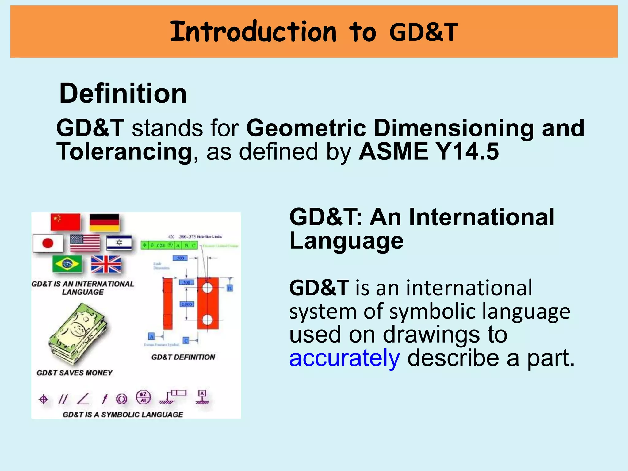 Geometrical Dimensioning & Tolerancing, GD&T Course. Day1 | PPTX