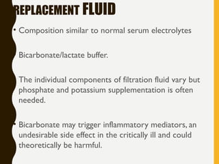 Classical ‘renal’ indications for starting renal replacement therapy ...