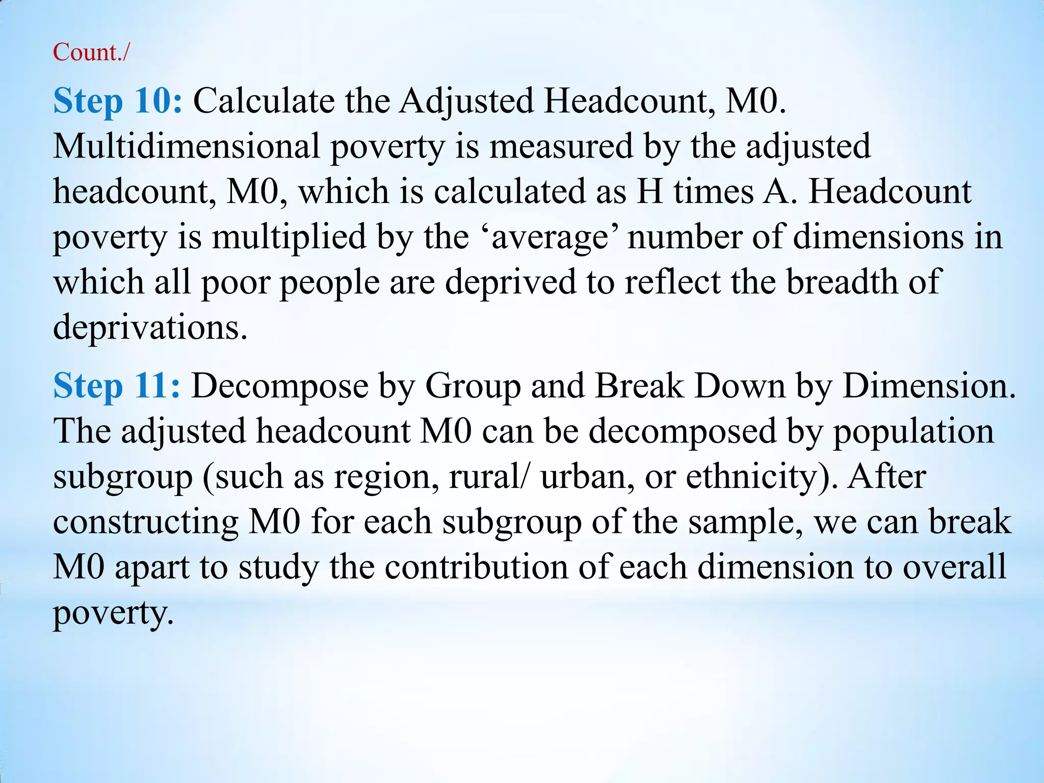 IAOS 2018 - Global Multidimensional Poverty Index in Jordan, M. Dawas | PDF