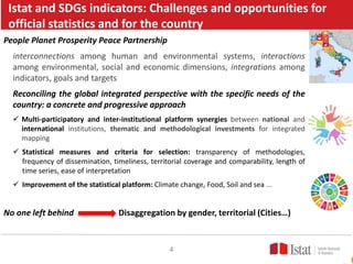 IAOS 2018 - Statistics for measuring Sustainable Development Goals: challenges, opportunities ...