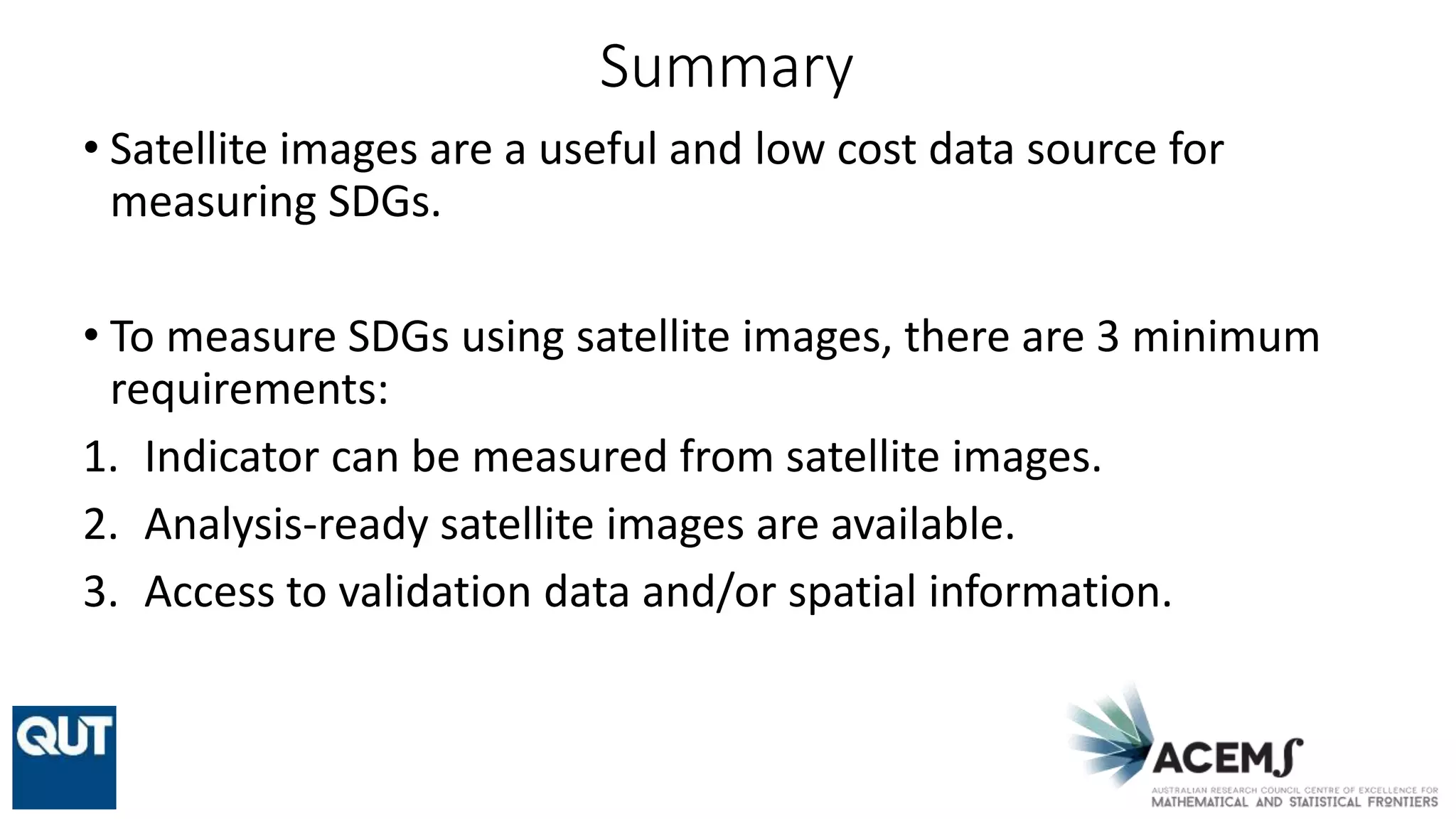 IAOS 2018 - Satellite imagery analysis for Sustainable Development ...