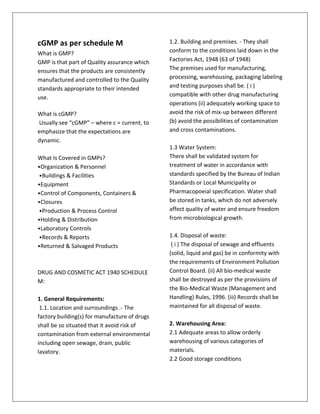 1.c gmp as per schedule m | PDF