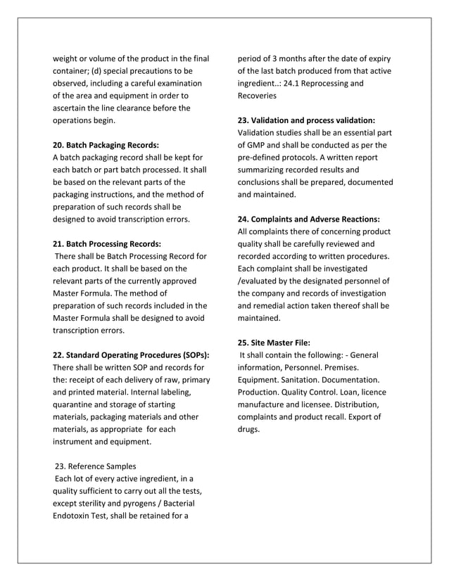 1.c gmp as per schedule m | PDF