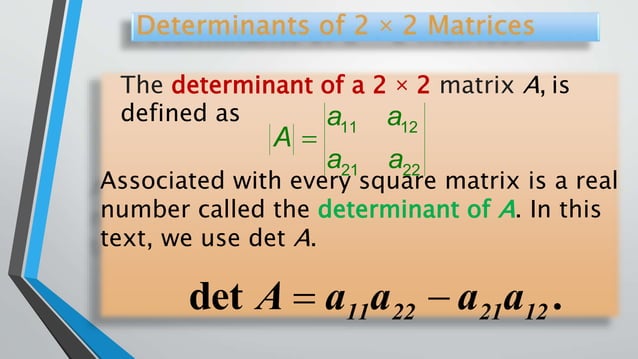 Determinants. Cramer’s Rule | PPTX