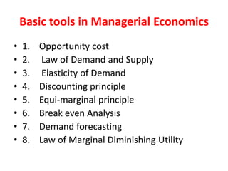 1.introduction to managerial economics | PPTX
