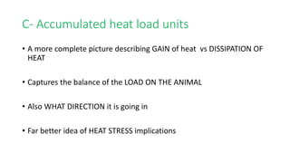 1. Friday - Ruminant Sessions mr ian sawyer feedworks - heat stress ...