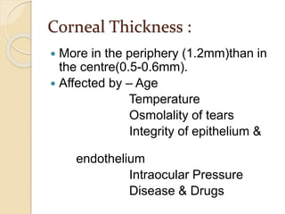 1.anatomy , physiology , pathology of cornea | PPTX