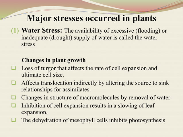 Plant stress definition and classification | PPTX