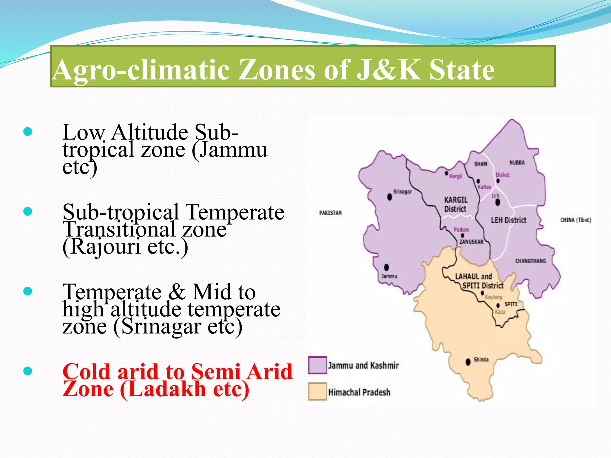 agriculture status of ladakh | PPTX